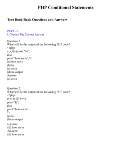 Samacheer Kalvi 12th Computer Applications Solutions Chapter 6 PHP Conditional Statements 2025